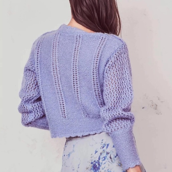 LoveShackFancy | Sweaters | Loveshackfancy Purple Persephone Mohair ...